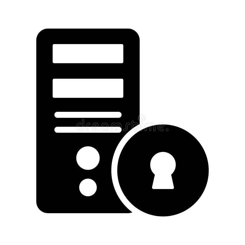 Computer Password, Protection and Security Vector Icons Set Cyber ...