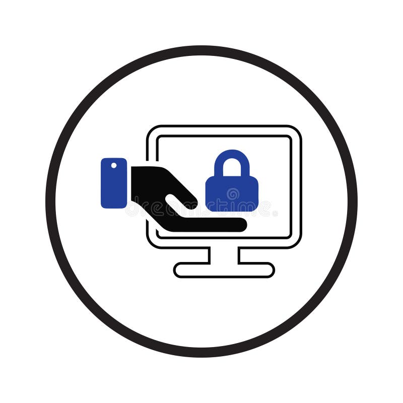 Computer Security Lock Icon Stock Vector - Illustration of concept ...