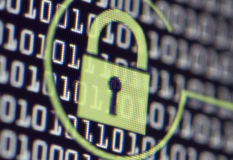 Computer Security Lock stock photo. Image of macro, coding - 40358336