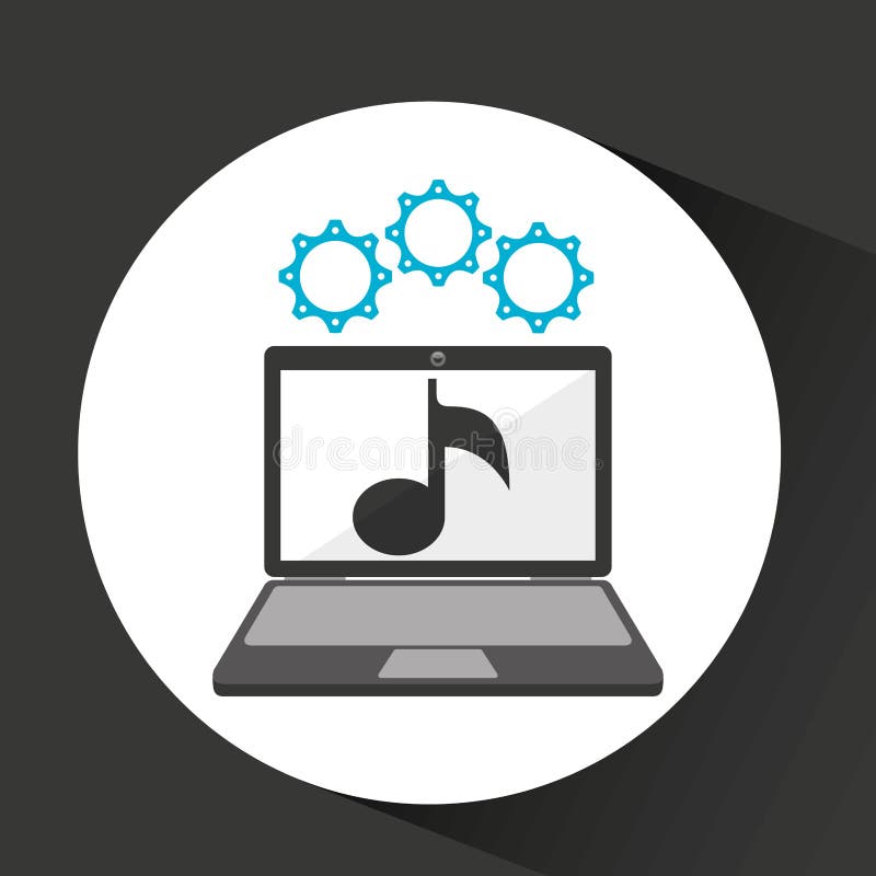 Computer Security Music Social Network Concept Stock Vector ...