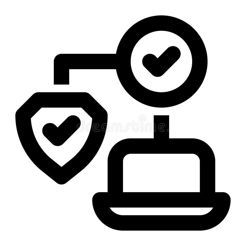 Endpoint Security, Endpoint Protection Outline Icon Stock Vector ...