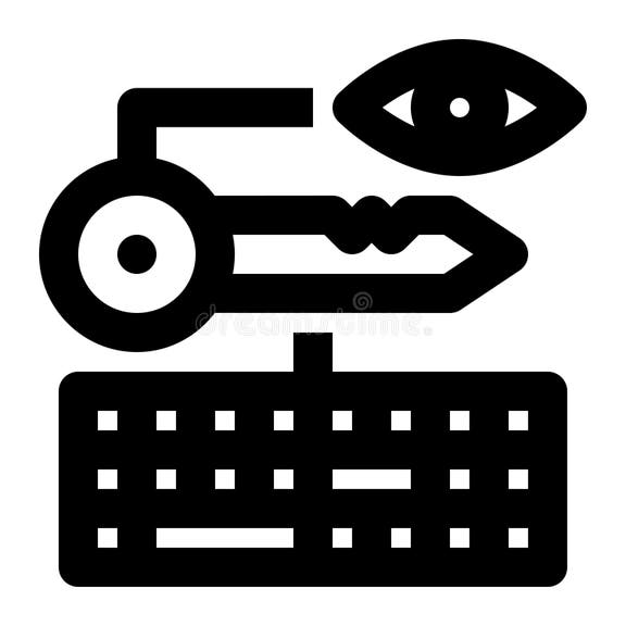 Keylogger, Keylogging, Spy Outline Icon Stock Vector - Illustration of ...