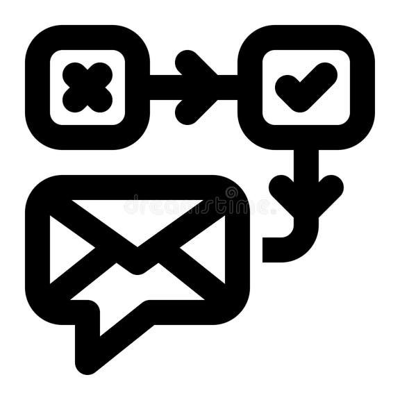 Spoofing, Message Spoofing Outline Icon Stock Vector - Illustration of ...