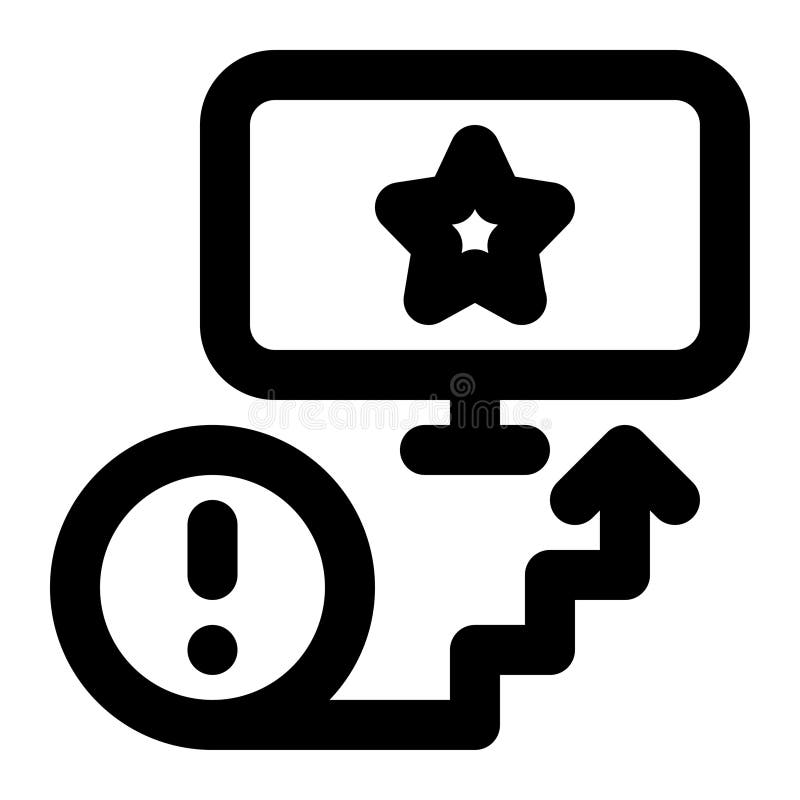 Privilege Escalation, Exploit Outline Icon Stock Vector - Illustration ...