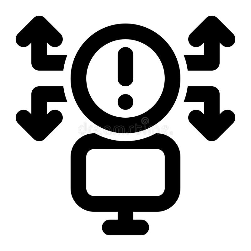 Exposure, Exploit, Security Risk Outline Icon Stock Vector ...