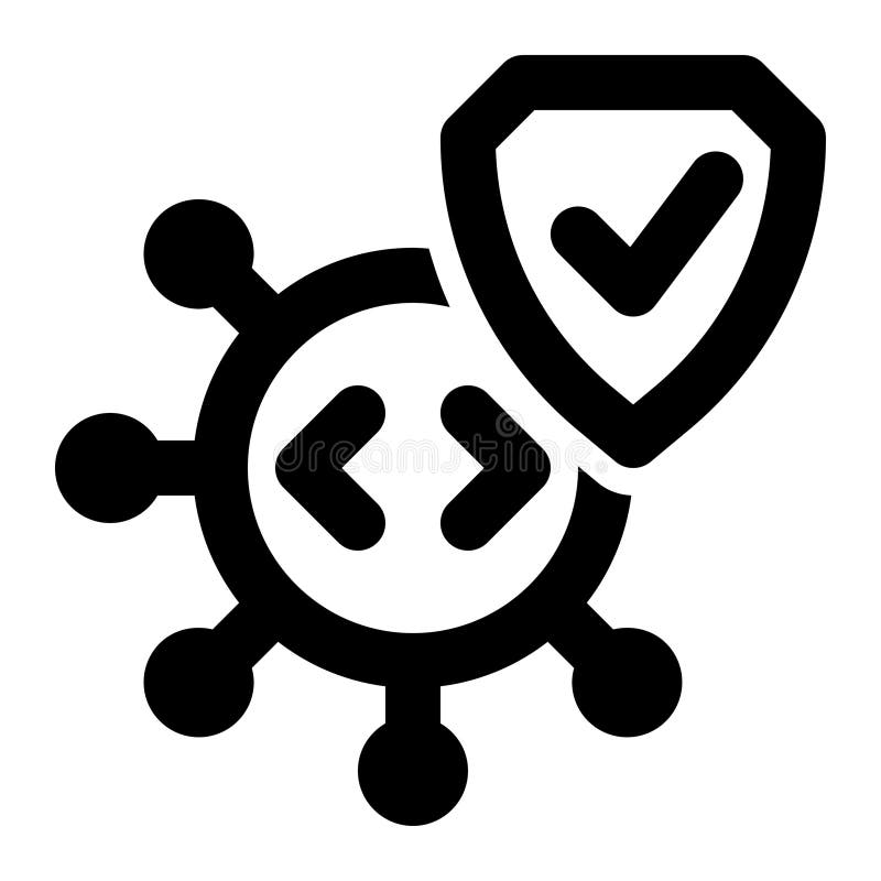 Anti Malware, Anti Virus, Antivirus Outline Icon Stock Vector ...