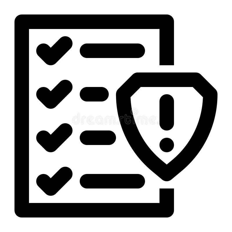 Risk Assessment, Risk Management, Cyber Security Outline Icon Stock ...