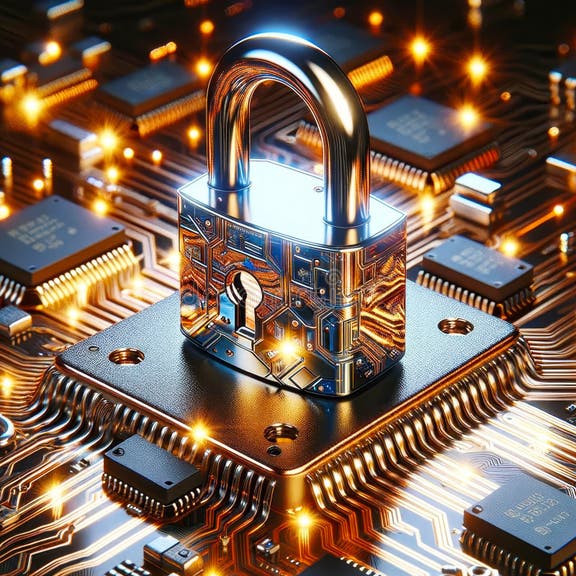 Computer Security Passwords Protected Codes Microchip Circuit Board Electronics Internet Safety ...