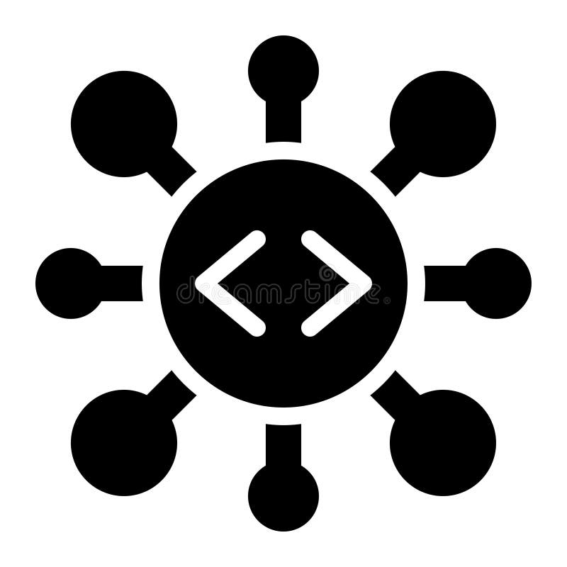 Malware, Malicious Code Glyph Solid Icon Stock Vector - Illustration of ...