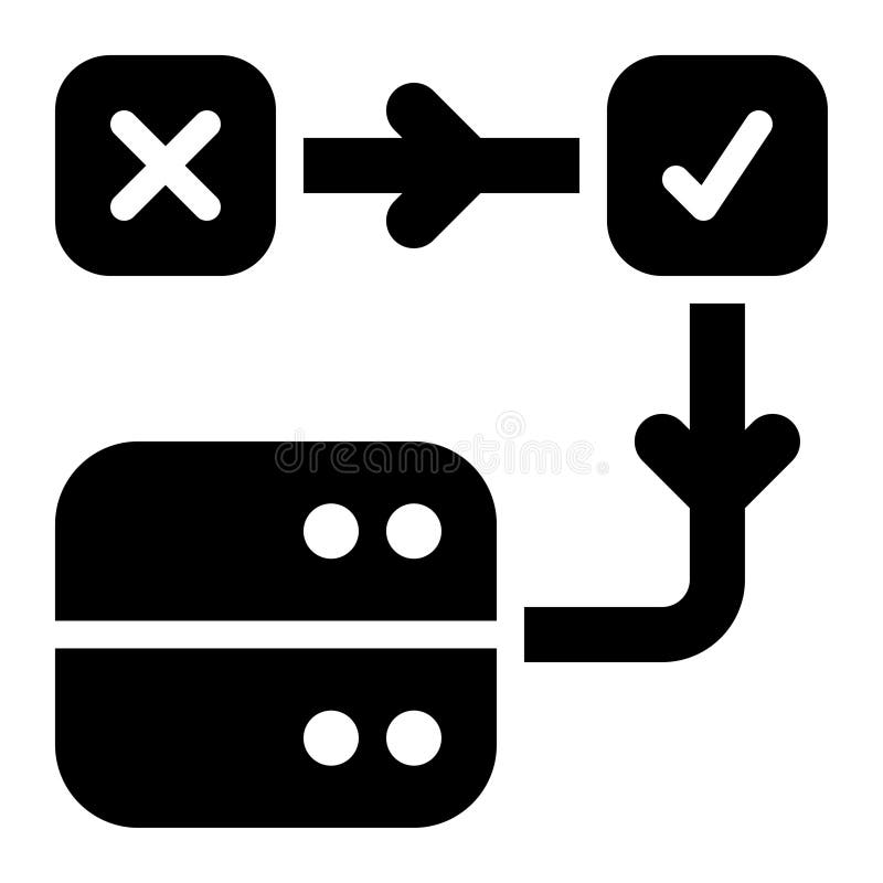 DNS Spoofing, DNS Poisoning Glyph Solid Icon Stock Vector ...