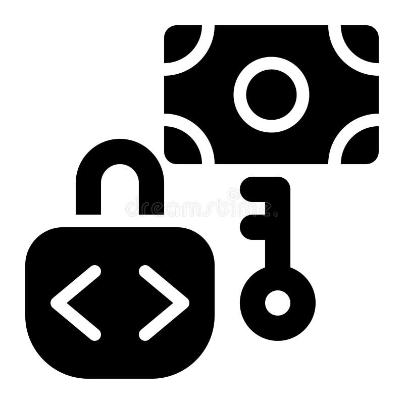 Ransomware Attack Glyph Solid Icon Stock Vector - Illustration of ...
