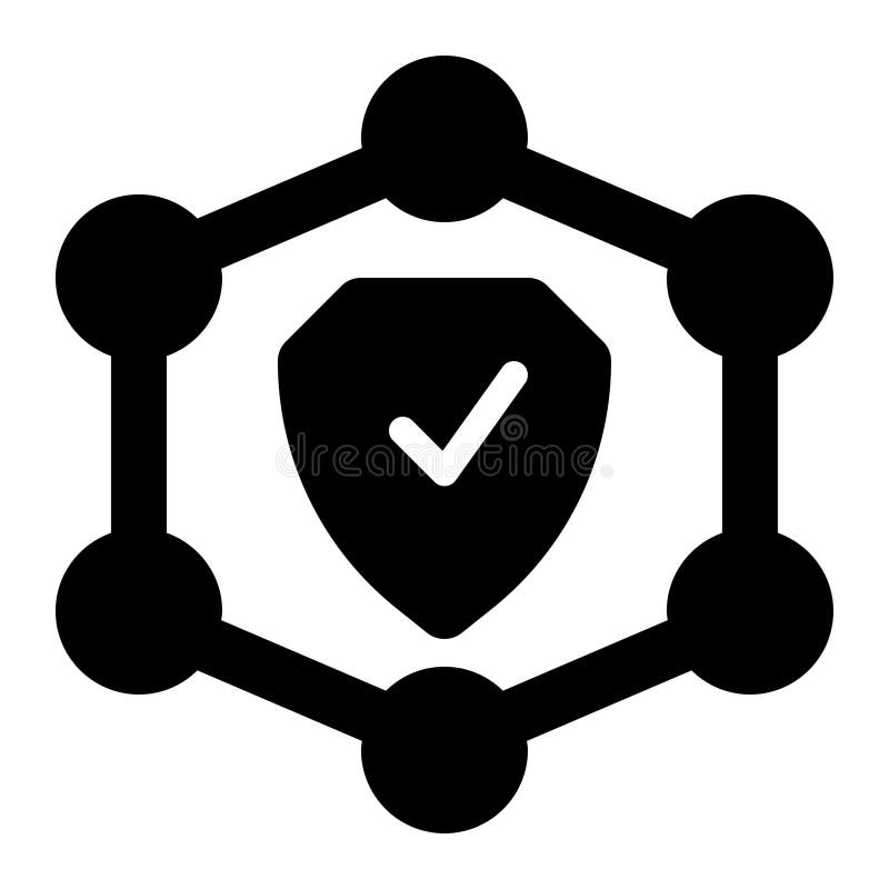 Security Architecture, Computer Security Glyph Solid Icon Stock Vector - Illustration of mobile ...