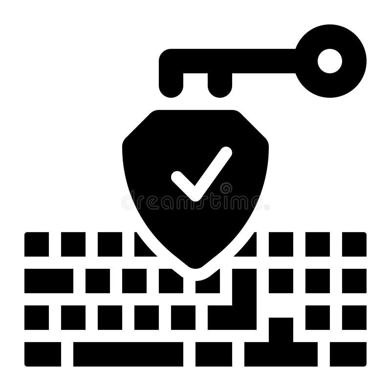 Anti Keylogger Glyph Solid Icon Stock Vector - Illustration of icon ...