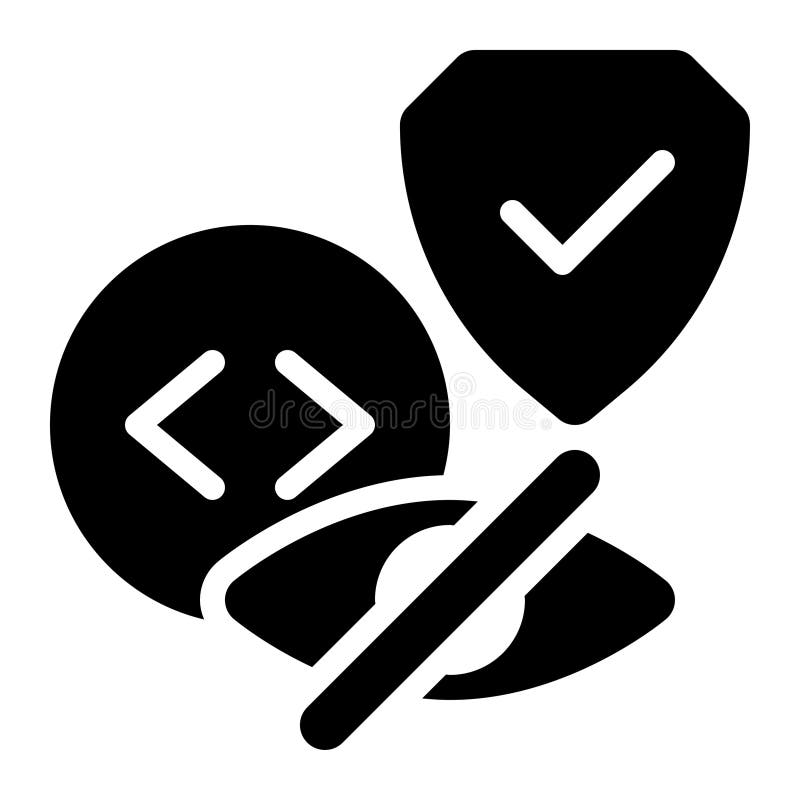 Anti Spyware, Spyware Protection Glyph Solid Icon Stock Vector ...
