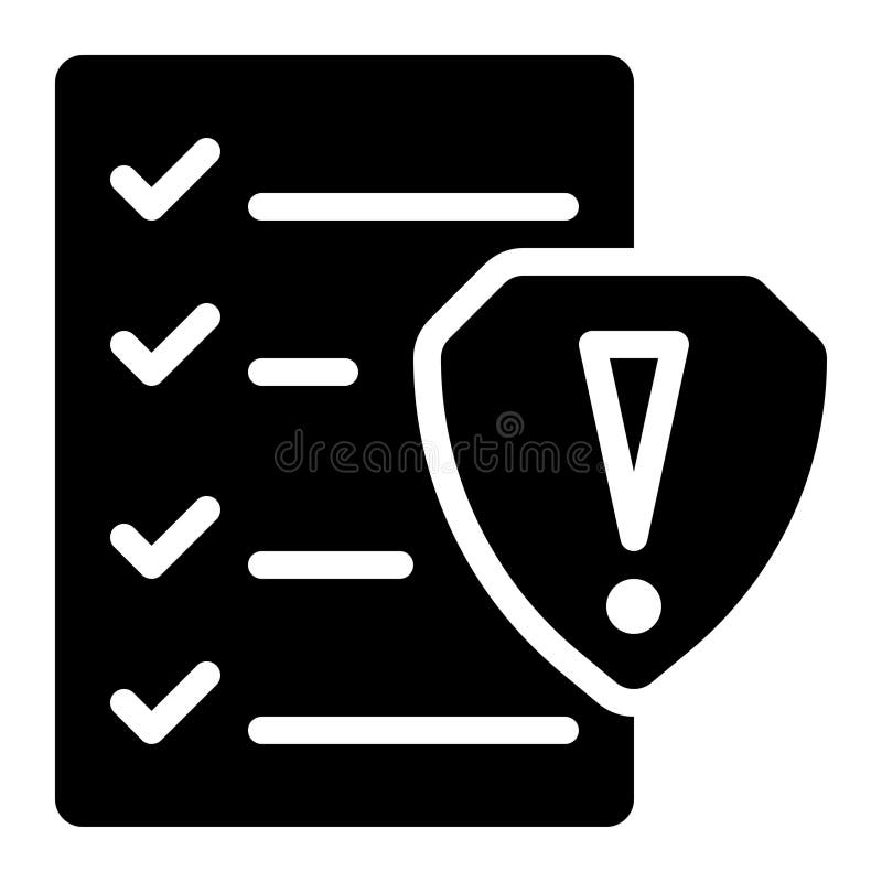 Risk Assessment, Risk Management Glyph Solid Icon Stock Vector ...
