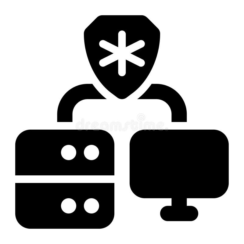 TLS, Transport Layer Security Glyph Solid Icon Stock Illustration ...