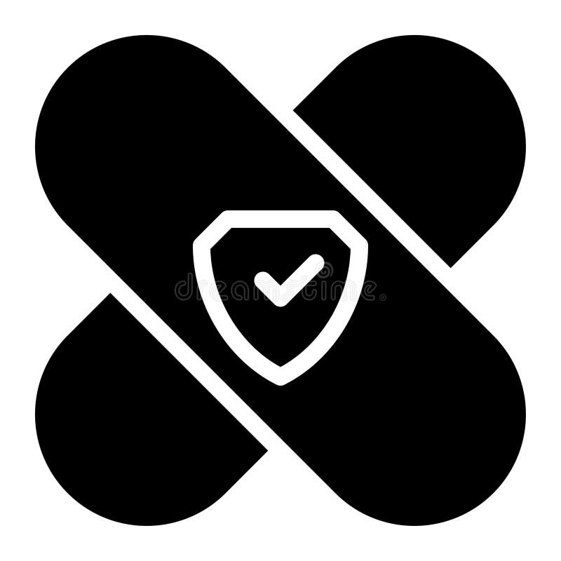 Security Patch, Cyber Security Glyph Solid Icon Stock Vector ...