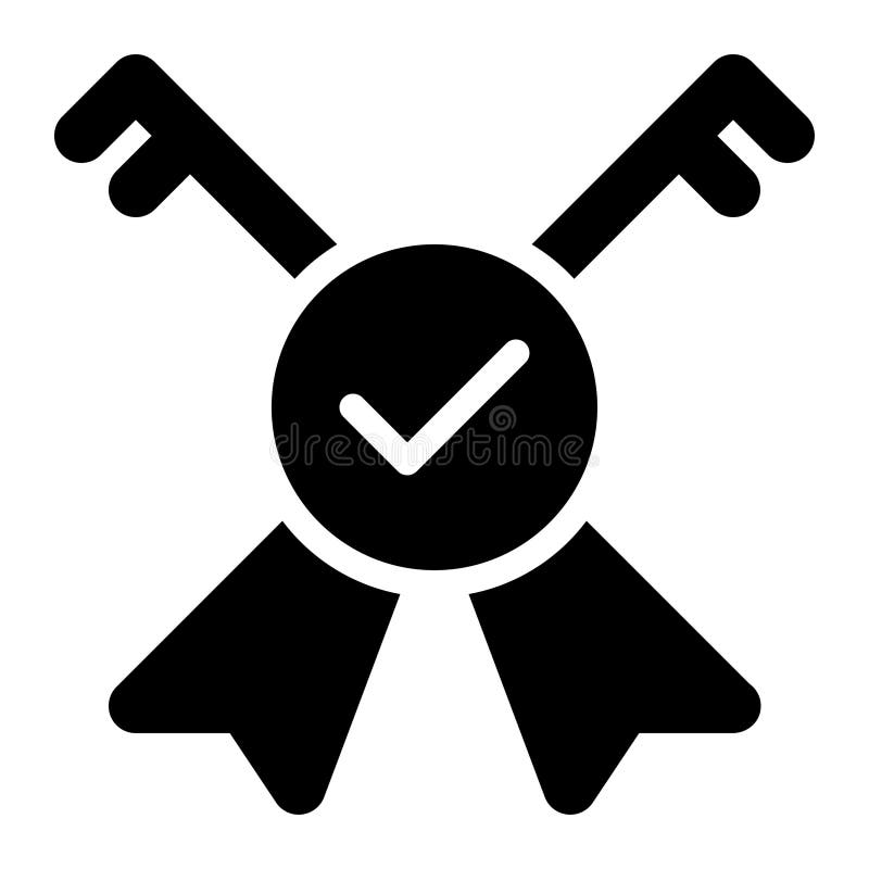 Certificate Authority, Verified Glyph Solid Icon Stock Vector ...