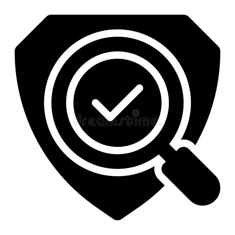 Security Testing, Security Analysis Glyph Solid Icon Stock Vector ...