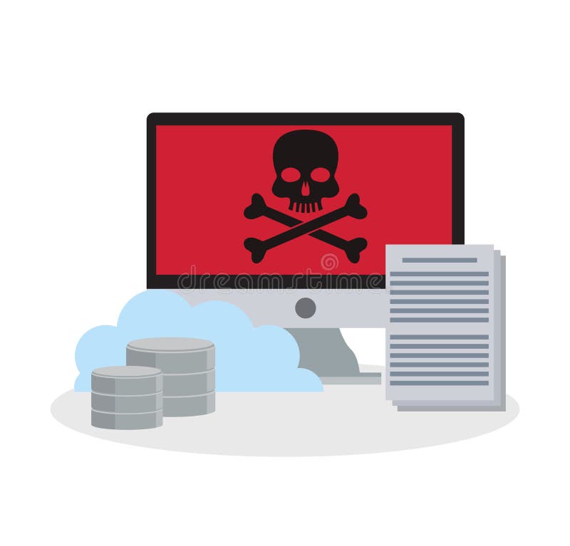 Computer and Security System Design Stock Vector - Illustration of ...