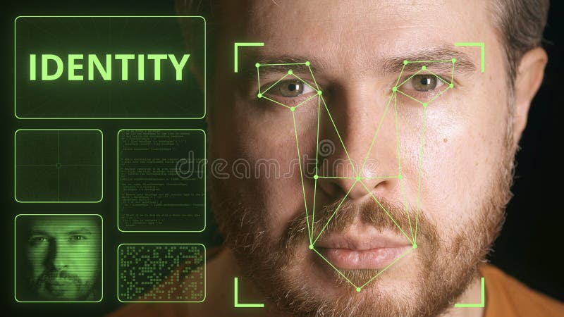 Computer Security System Identifying Face of a Man. Identity Related ...