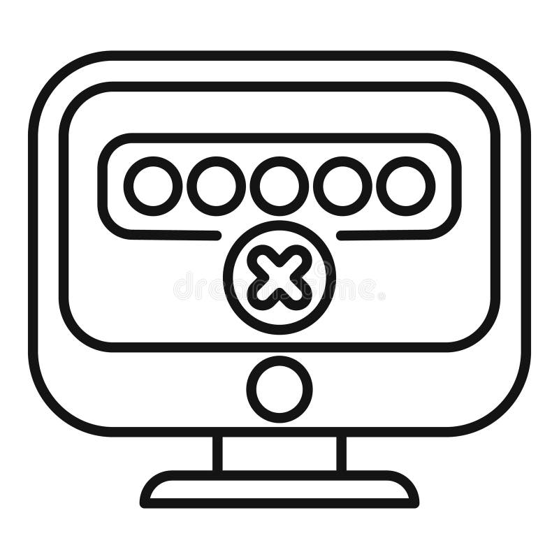Computer Security System Showing Password Protected Access With Error
