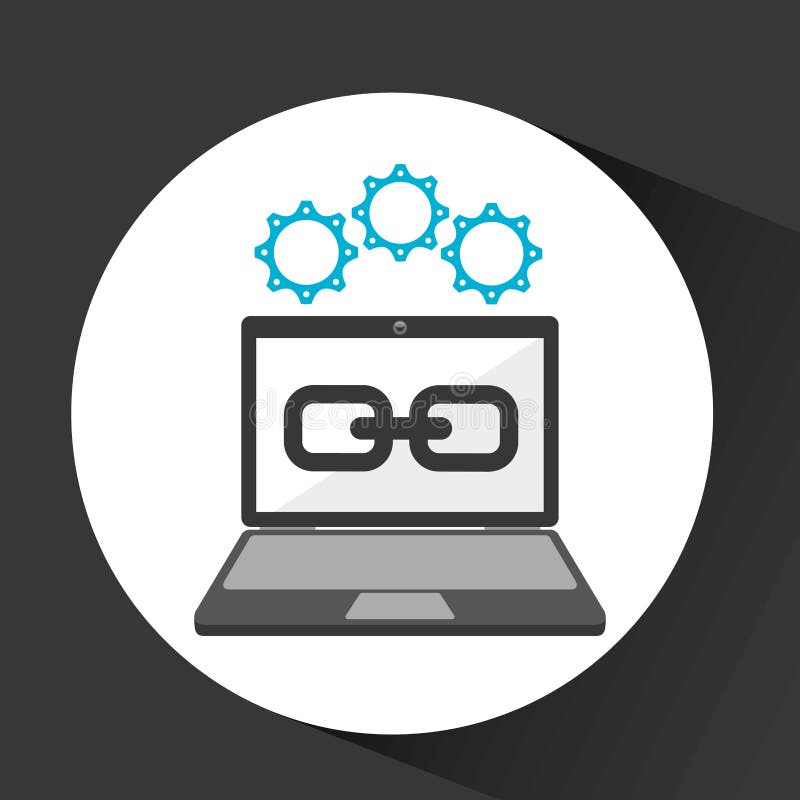 Computer Security Web Link Social Network Concept Stock Vector ...