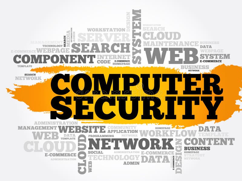 It Security Word Cloud Collage with Marker, Technology Concept ...