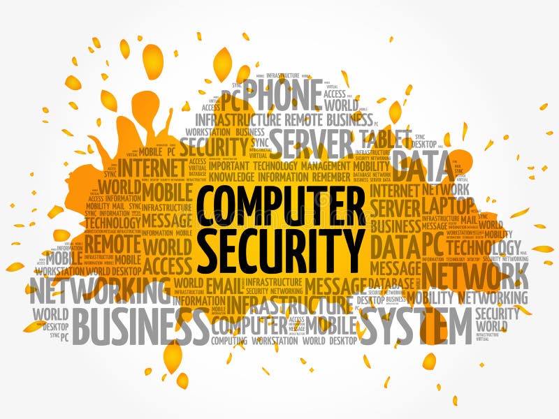COMPUTER SECURITY Word Cloud Stock Illustration - Illustration of ...