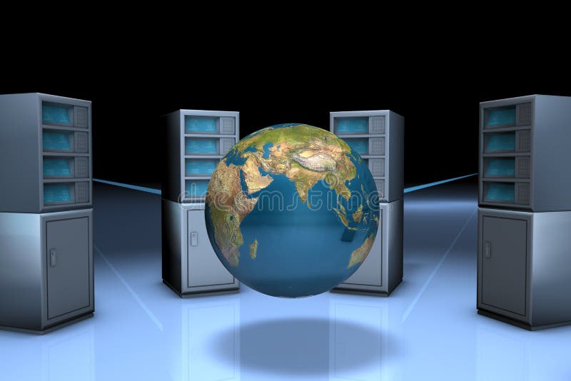 Computer server stock illustration. Illustration of contact - 12129242
