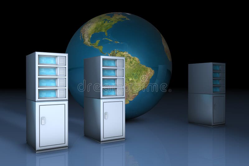 Computer server stock illustration. Illustration of website - 12129321