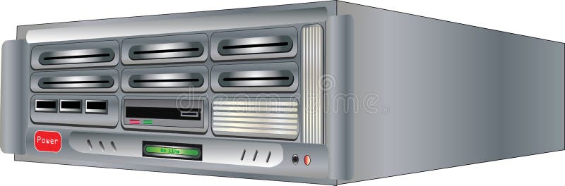 Computer Server Cabinet stock vector. Illustration of digital - 6161715