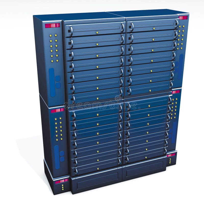 Computer server blue stock illustration. Illustration of blue - 14038416