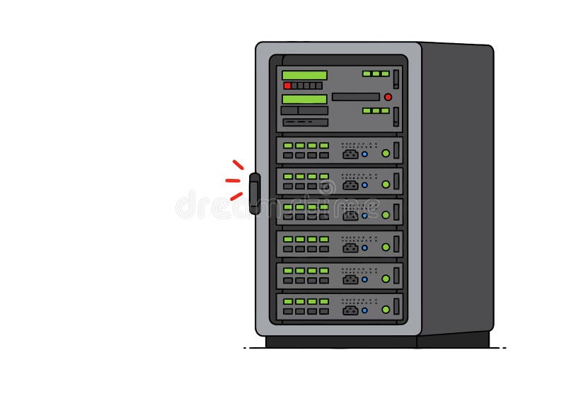 Computer Server Clipart. stock image. Illustration of electronic - 359933747