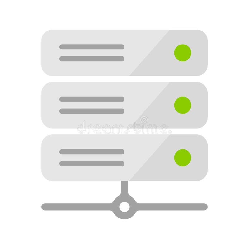 Computer Server Data Center Vector Icon Illustration Stock Vector ...