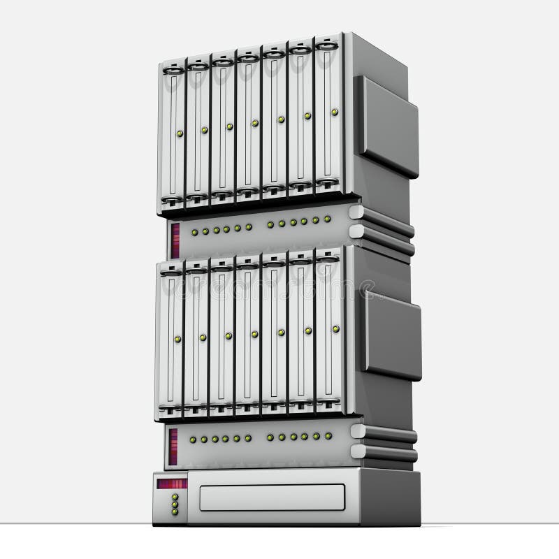 Gray Server With Blue Led Light Stock Vector - Illustration of ...