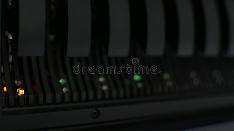 Computer Server Harddisk LED Error Alert Sign Stock Video - Video of ...