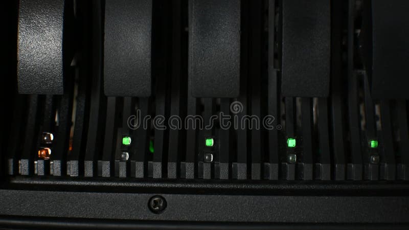 Computer Server Harddisk LED Error Alert Sign Stock Video - Video of ...