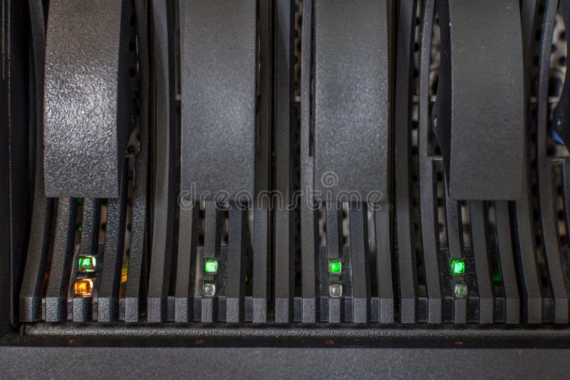 Computer Server Harddisk LED Error Alert Sign Stock Photo - Image of ...