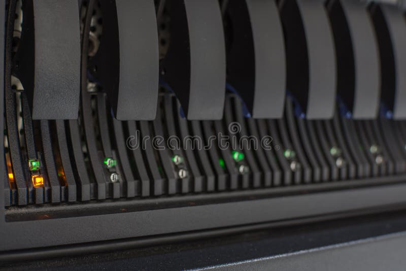 Computer Server Harddisk LED Error Alert Sign Stock Photo - Image of ...