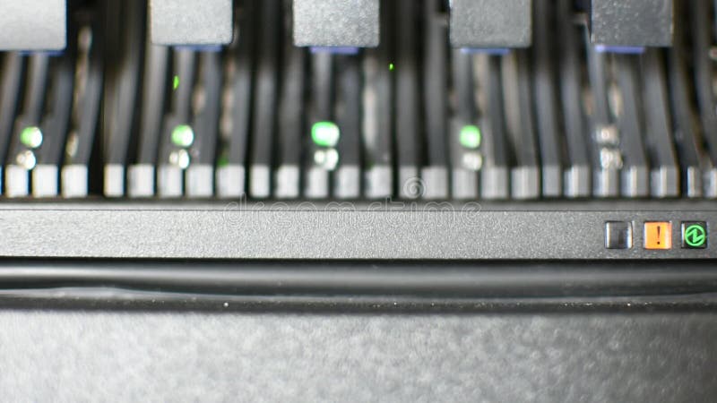 Computer Server Harddisk LED Error Alert Sign Stock Video - Video of ...