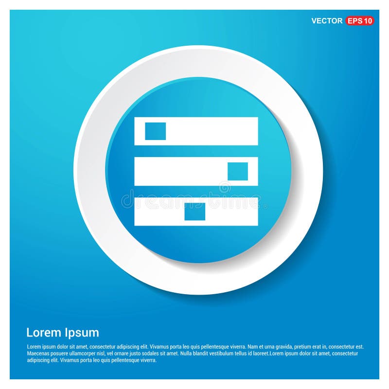 Computer Server Icon Abstract Blue Web Sticker Button Stock Vector ...