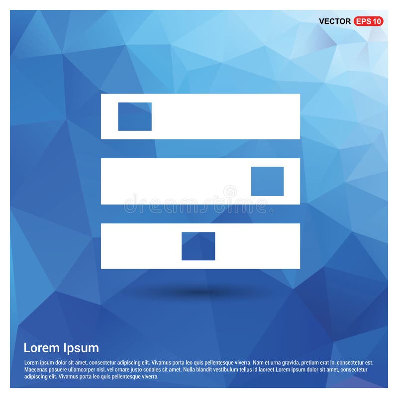 Computer Server Icon Abstract Blue Web Sticker Button Stock Vector ...