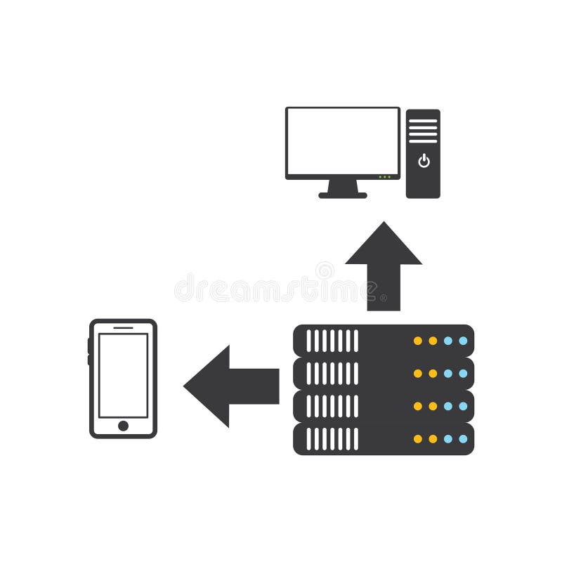 Computer server icon stock vector. Illustration of backup - 320202024
