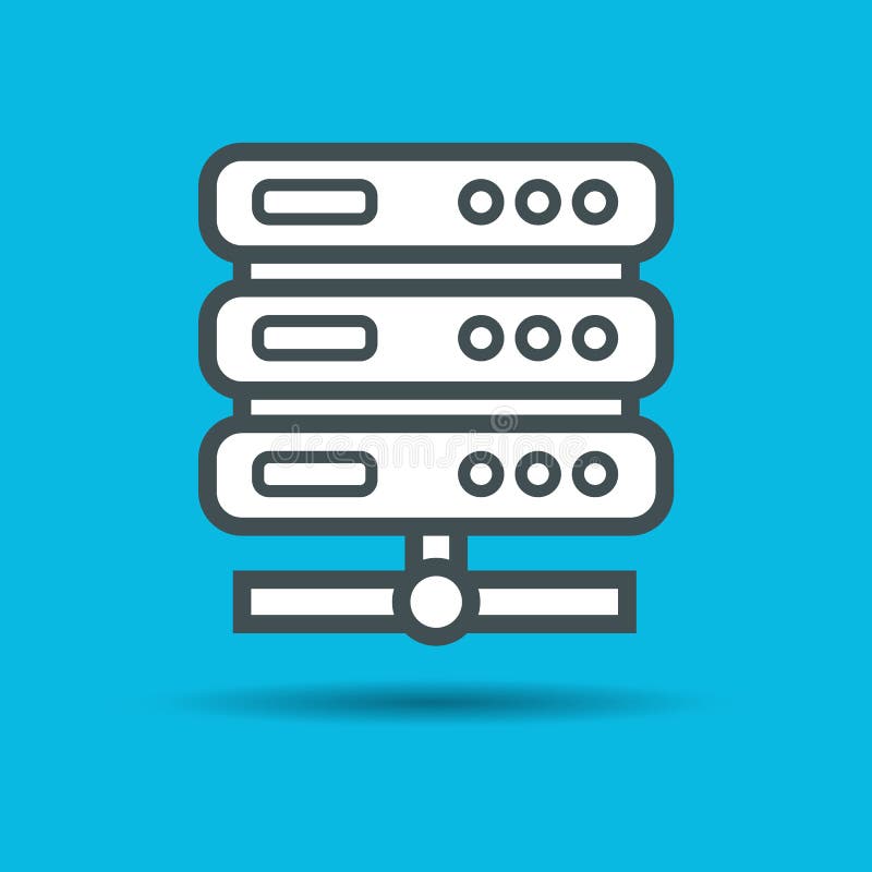 Computer Server, Hosting Icon. Flat Design, Vector Illustration. Stock ... Computer Server, Hosting Icon. Flat Design, Vector Illustration. Stock ...