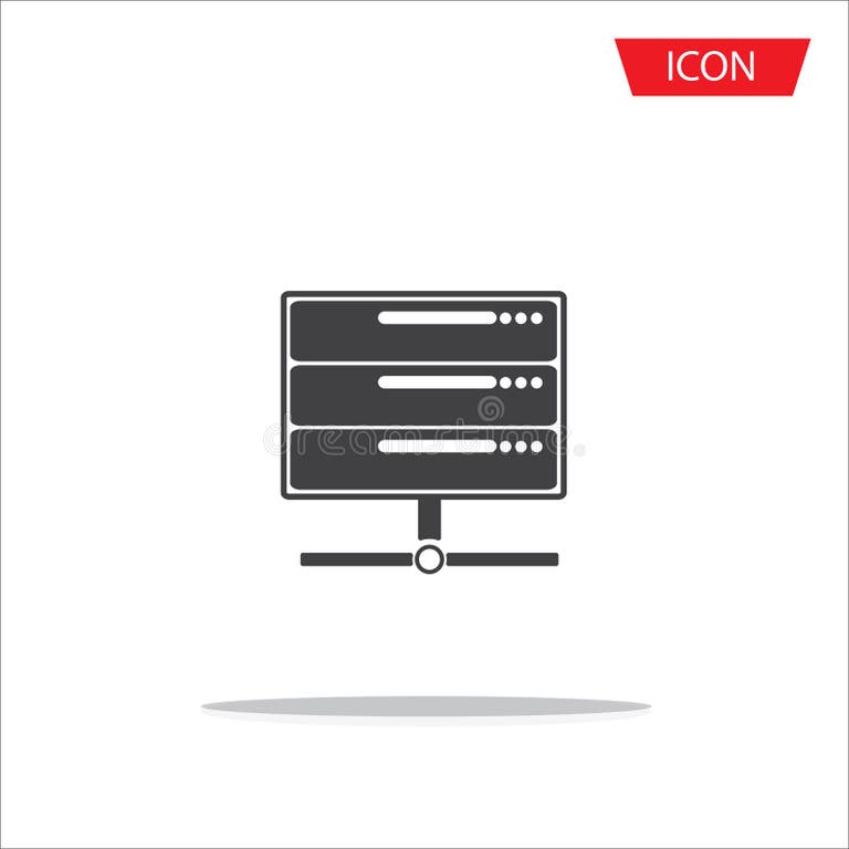 Computer Server Icon Server Symbols Stock Vector - Illustration of icon ...