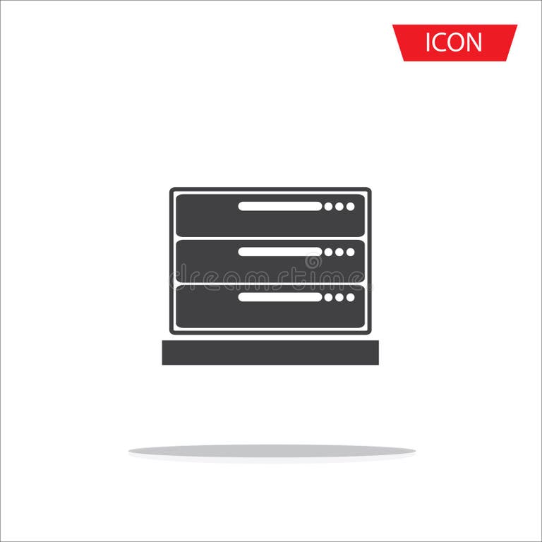 Computer Server Icon Server Symbols Stock Vector - Illustration of data ...