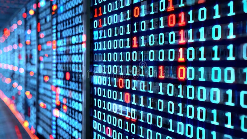 A Computer Server with a Lot of Numbers on it Stock Video - Video of ...
