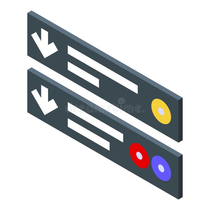 Computer Server Performing Data Backup Download Operation Stock Vector ...