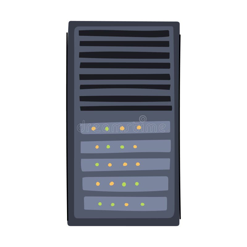Computer Server Rack Cartoon Vector Illustration Stock Vector ...